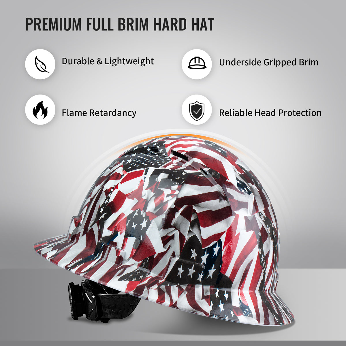 ProtectX Full Brim Hard Hats Vented Construction Helmets OSHA Approved
