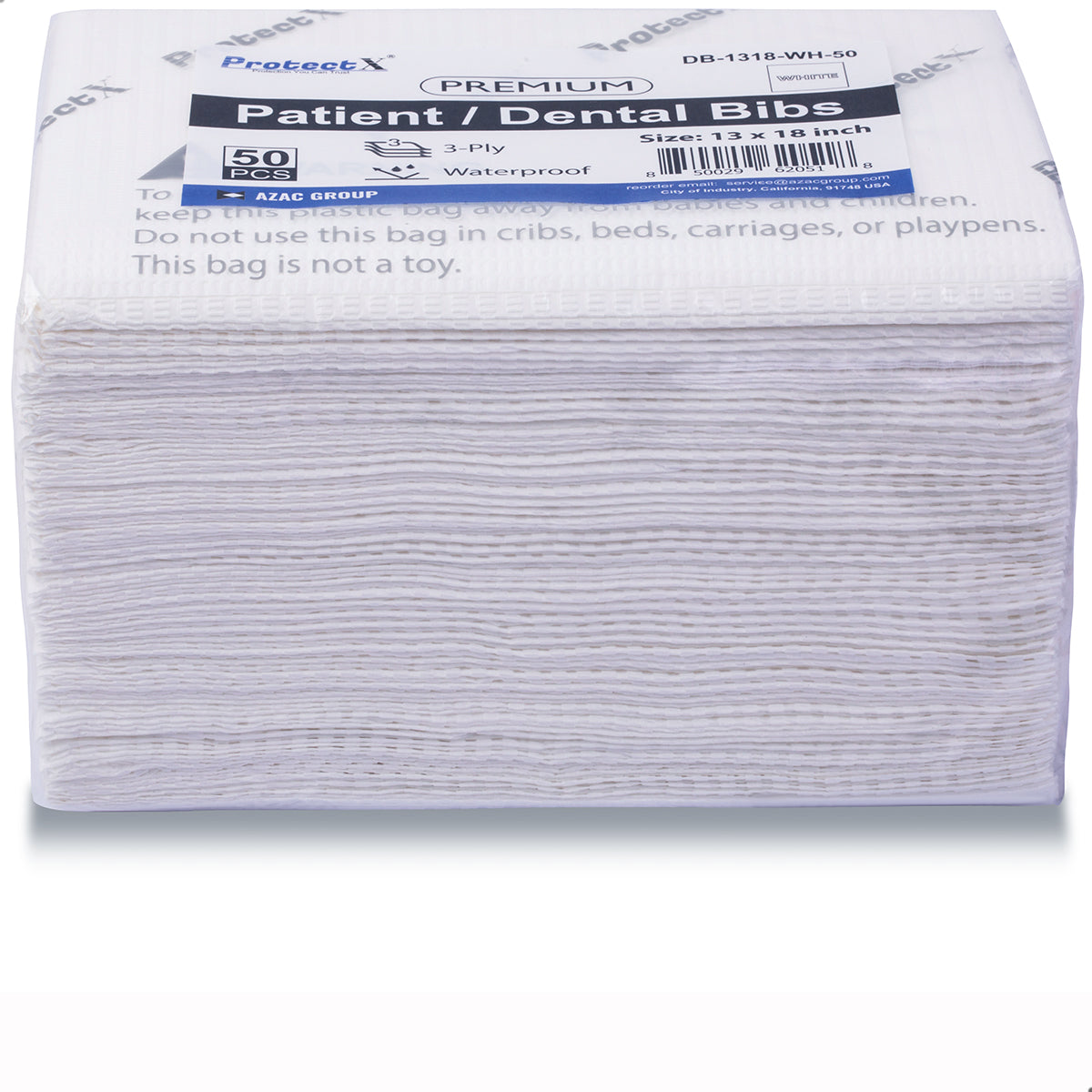 Disposable Dental Bibs Napkin 50Pcs White – ProtectX